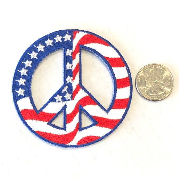 Accessories | Peace Sign Patch Usa Iron On American Flag Diy | Poshmark
